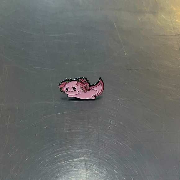 Accessories | Pink Flower Axolotl Pin | Poshmark